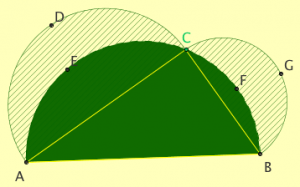 Angle inscribed in a semicircle - k-12 math problems